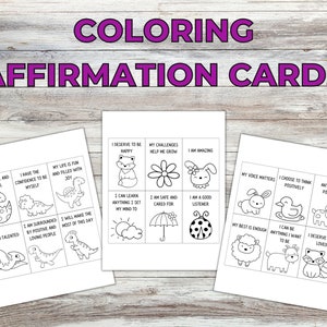 Printable Gratitude Journal for Kids, Positive Affirmations Coloring ...