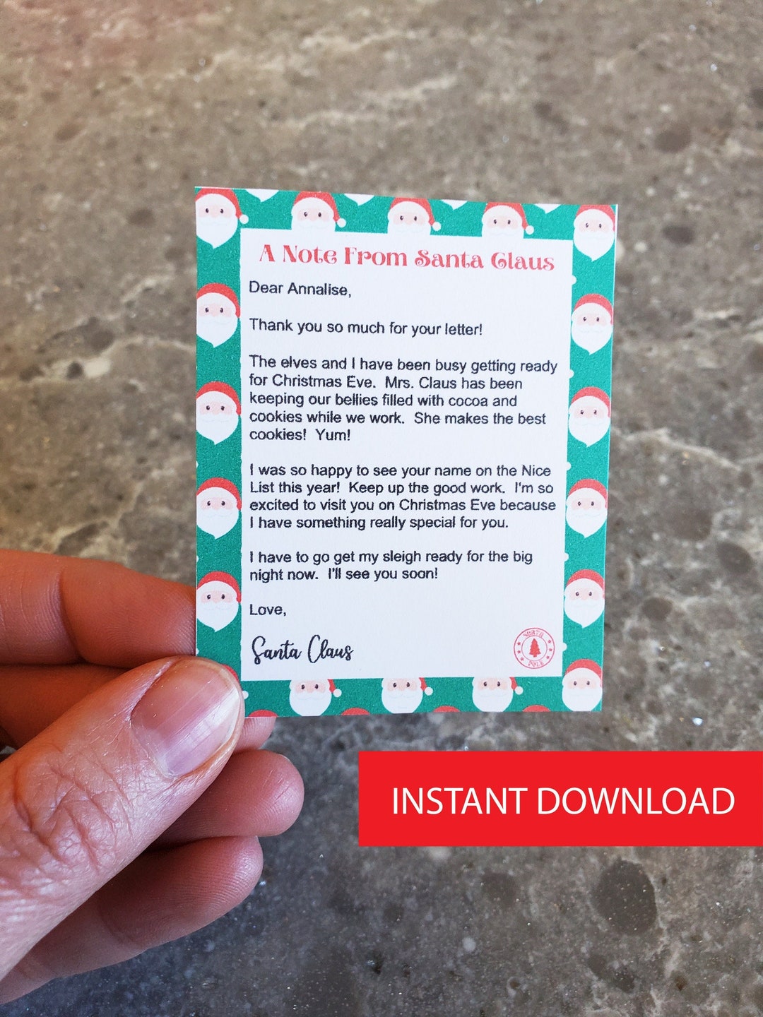 Editable Letter From Santa Personalized Printable From Elf - Etsy
