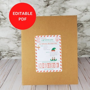 Editable Elf Mail Shipping Labels North Pole Stickers, Printable Santa ...