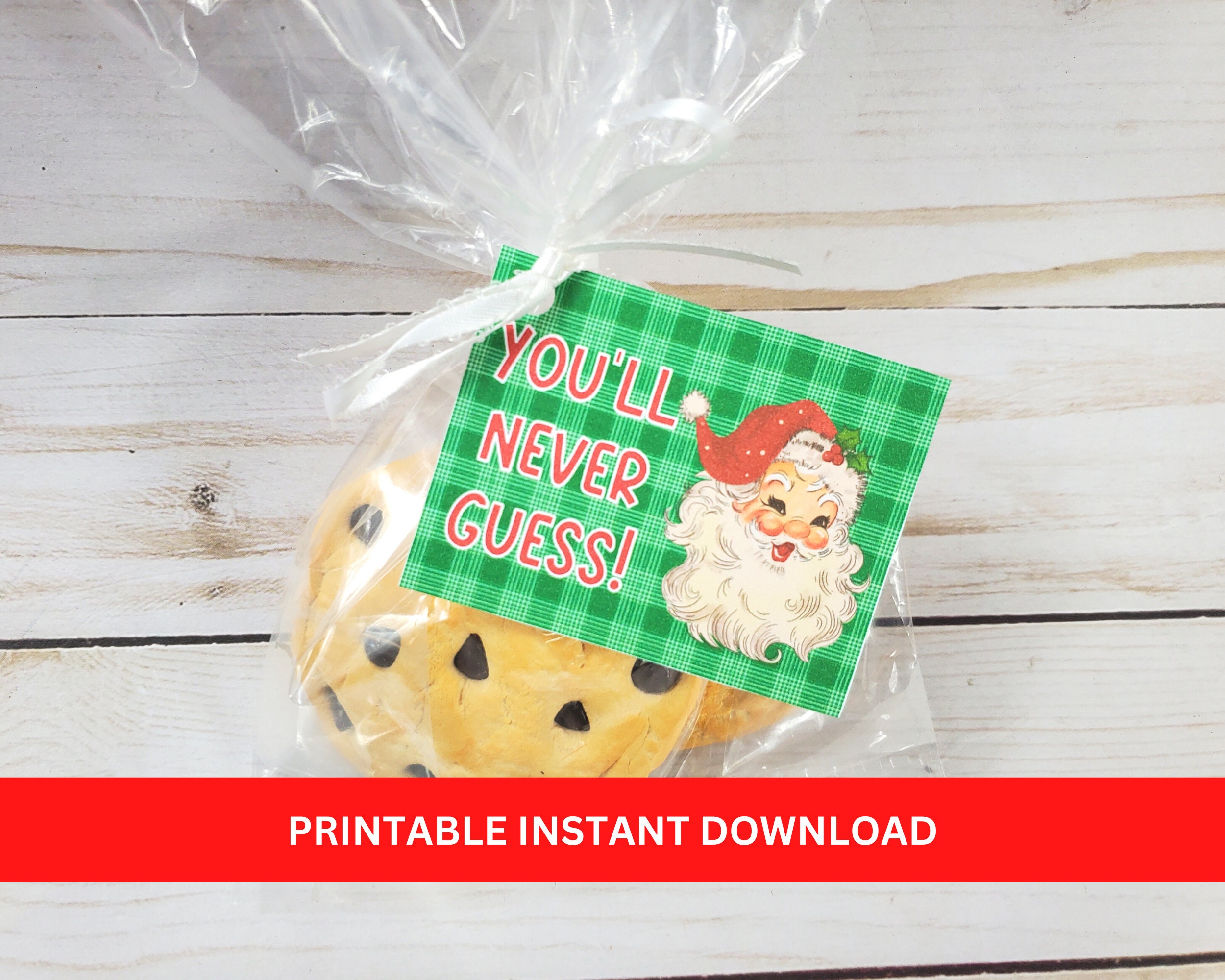 Printable Secret Santa Gift Tags for Work, Family Secret Santa Stickers ...