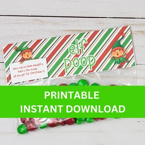 Printable Reindeer Poop, Snowman Poop and Elf Poop Bag Toppers ...