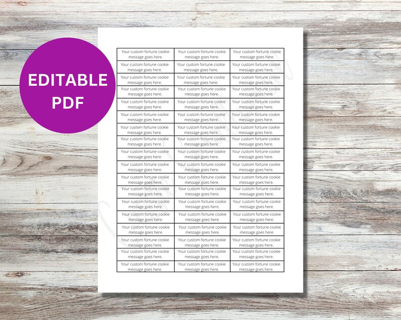 Editable Fortune Cookie Messages Instant Download Printable - Etsy Editable Fortune Cookie Messages Instant Download Printable - Etsy