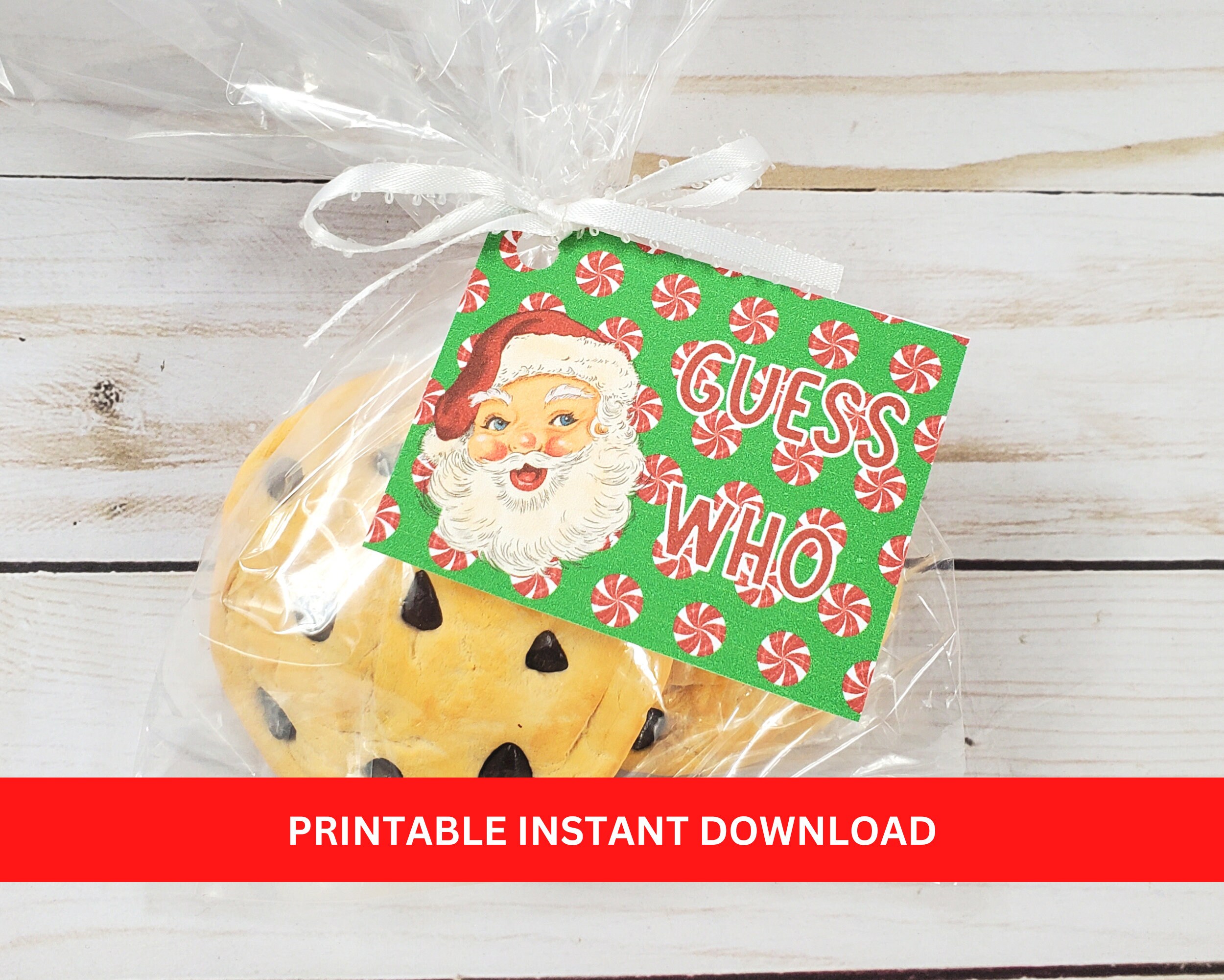 Printable Secret Santa Gift Tags for Work, Family Secret Santa Stickers ...