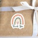 Boho Rainbow Thank You Stickers PNG, Printable Neutral Rainbow Order ...