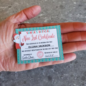 Editable Instant Download Nice List Certificate, Tiny Elf Report Card ...