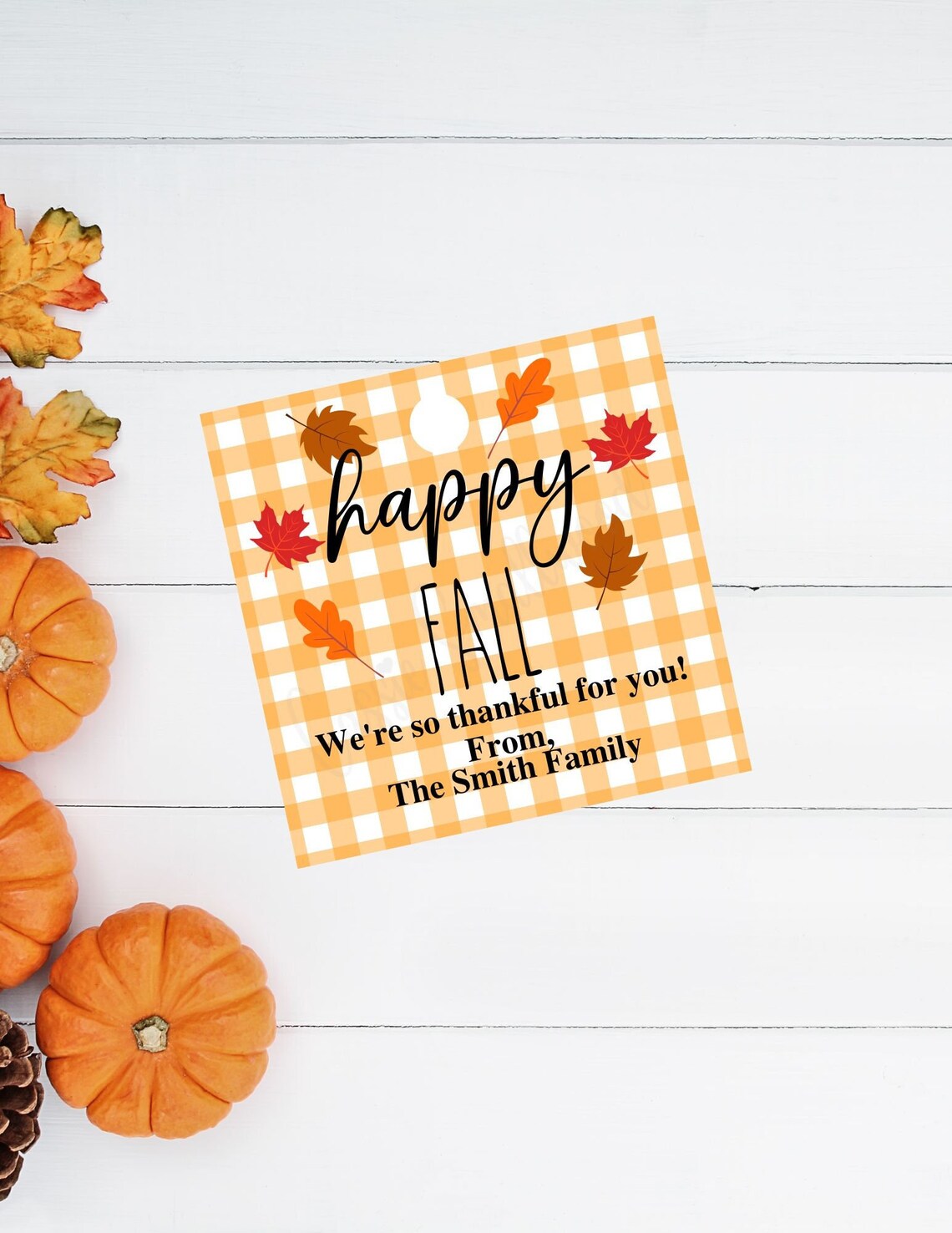 Editable Thanksgiving Favor Tag Happy Fall Gift Tag Template - Etsy