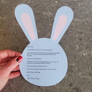 Editable Easter Bunny Note Instant Download, Personalized Letter From ...