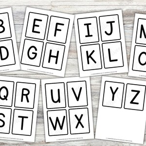 Printable Alphabet Flashcards, ABC Flash Cards, Educational Cards, A-Z ...