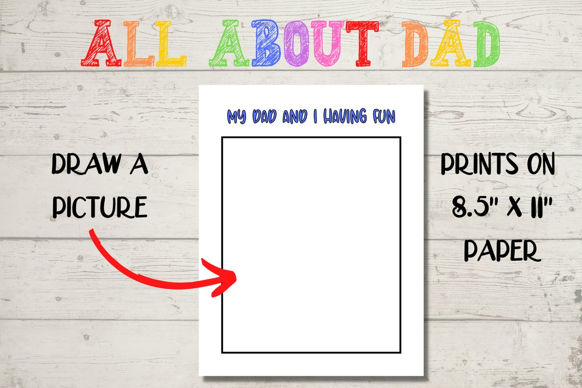 Father's Day Gift From Kids Instant Download All About My | Etsy