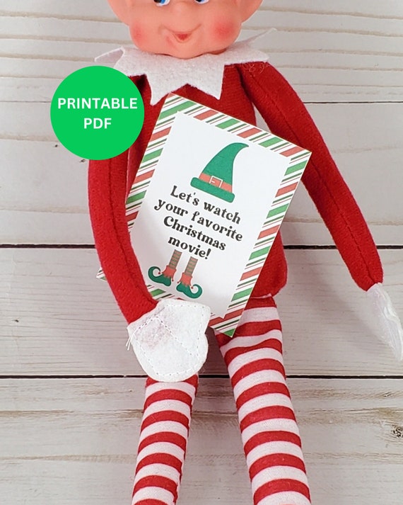 Printable Elf Note Cards Christmas Elf Activity Cards - Etsy