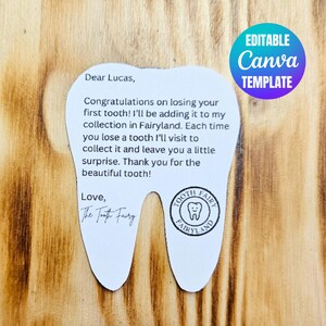 Tooth Fairy Letter First Tooth Template, Printable First Tooth Lost ...