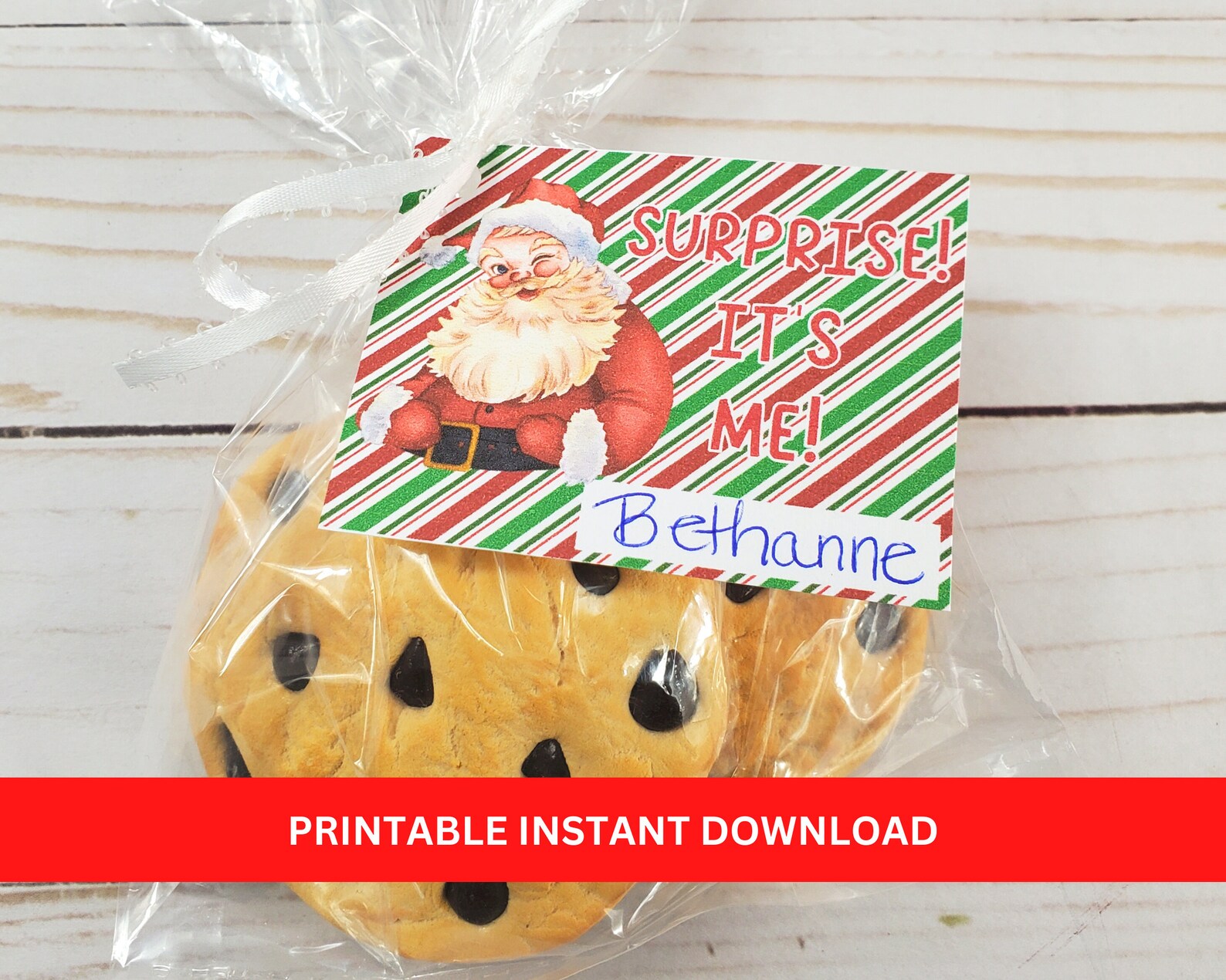 Printable Secret Santa Gift Tags for Work, Family Secret Santa Stickers ...
