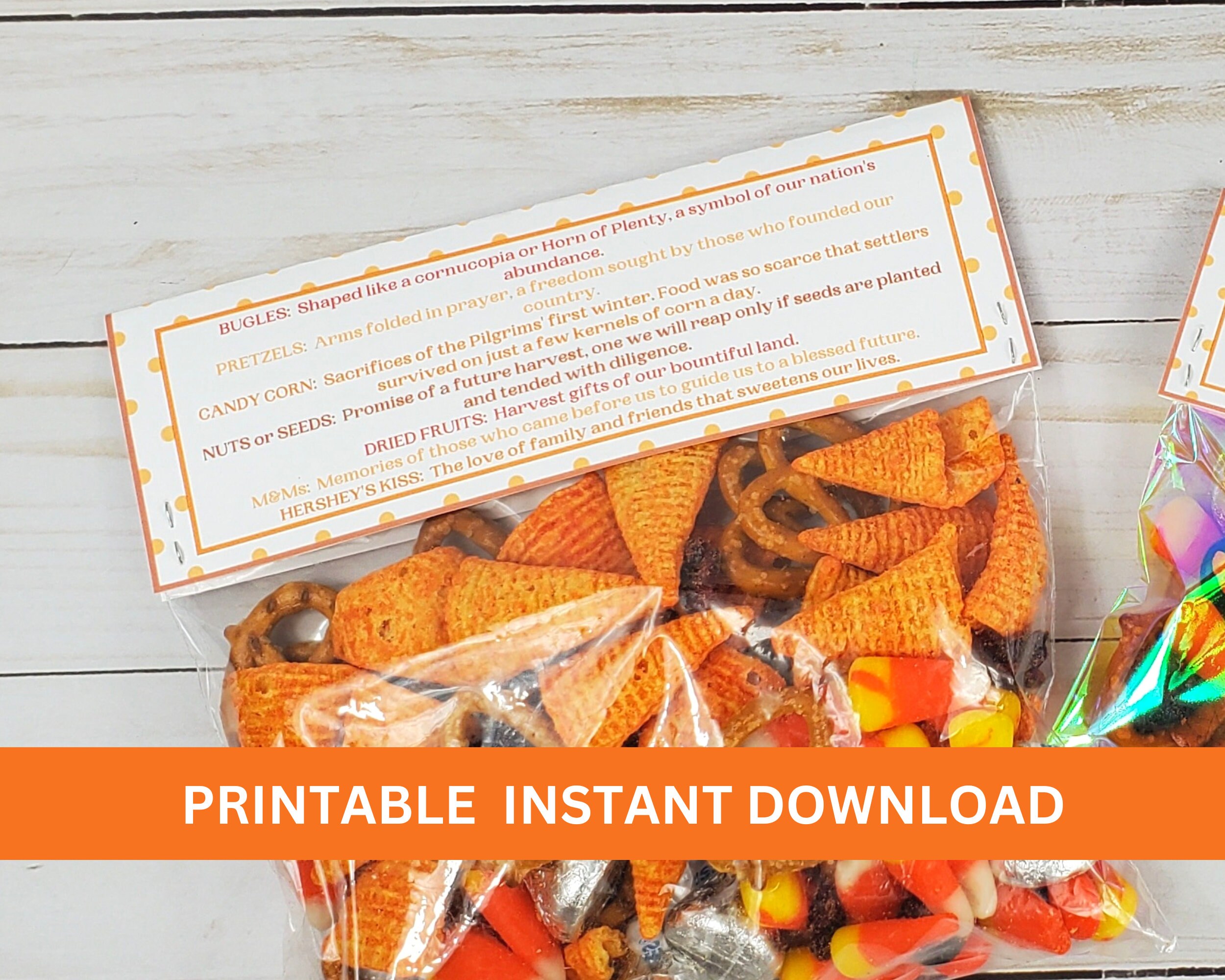 Printable Blessing Mix Bag Toppers, Happy Thanksgiving Tags, Blessing ...