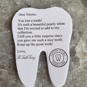 Editable Instant Download Tooth Fairy Letter Printable for Boy or Girl ...