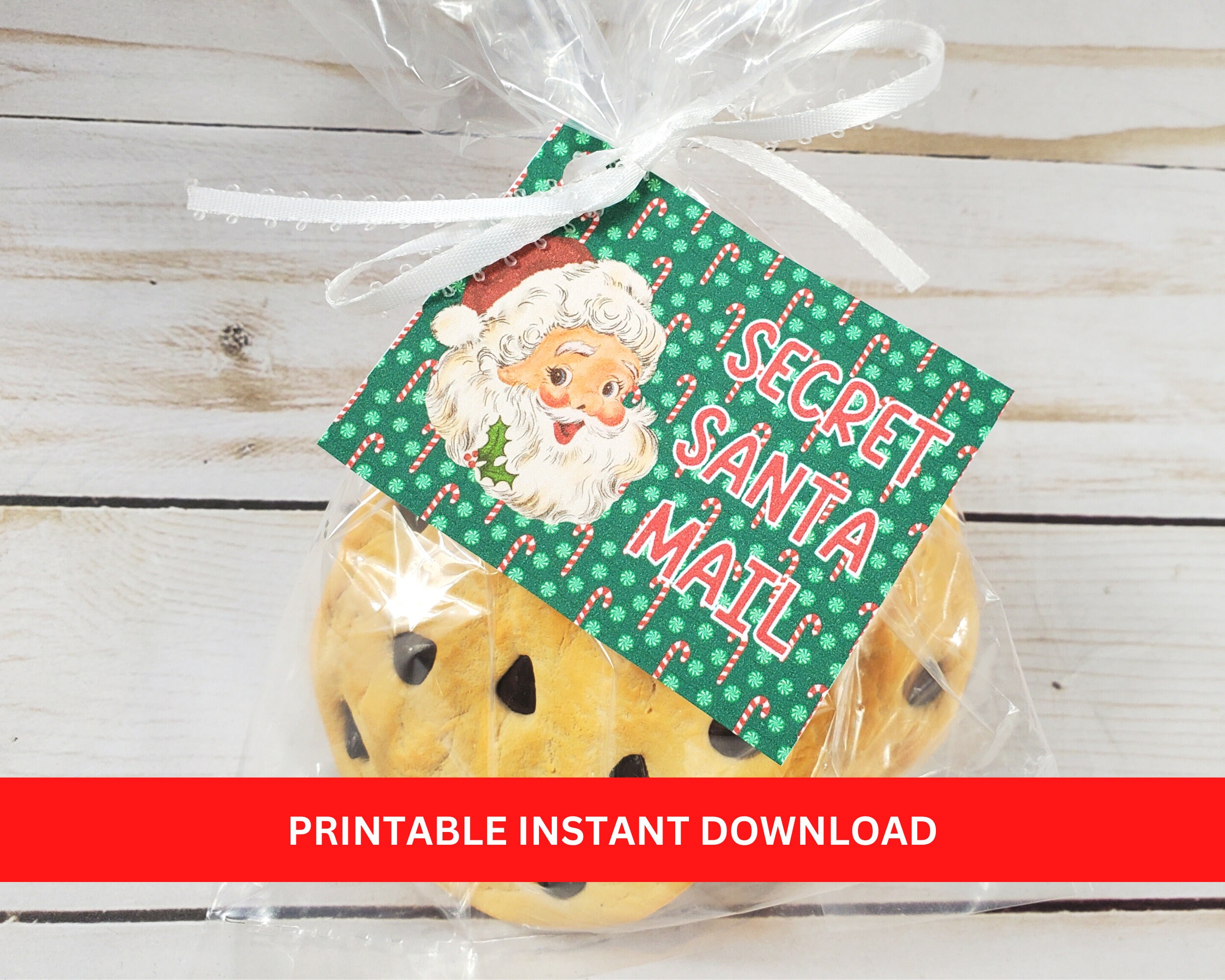 Printable Secret Santa Gift Tags for Work, Family Secret Santa Stickers ...
