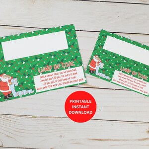 Printable Lump of Coal Bag Toppers, Elf Ideas Funny Gifts, Naughty List ...