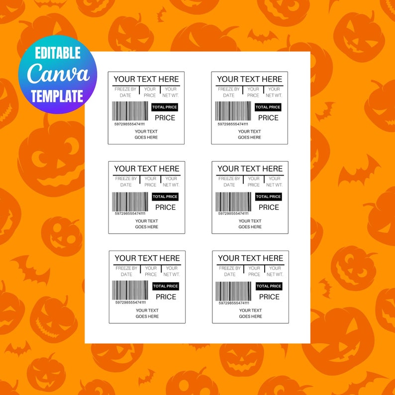 Editable Fake Meat Label Template, Printable Prank Halloween Stickers ...