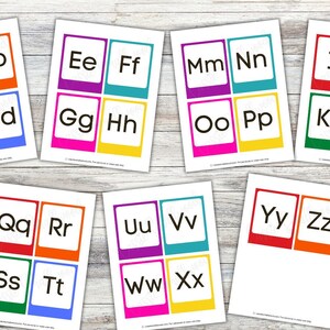 Printable Uppercase Letter Flashcards, Preschool Alphabet Flashcards to ...