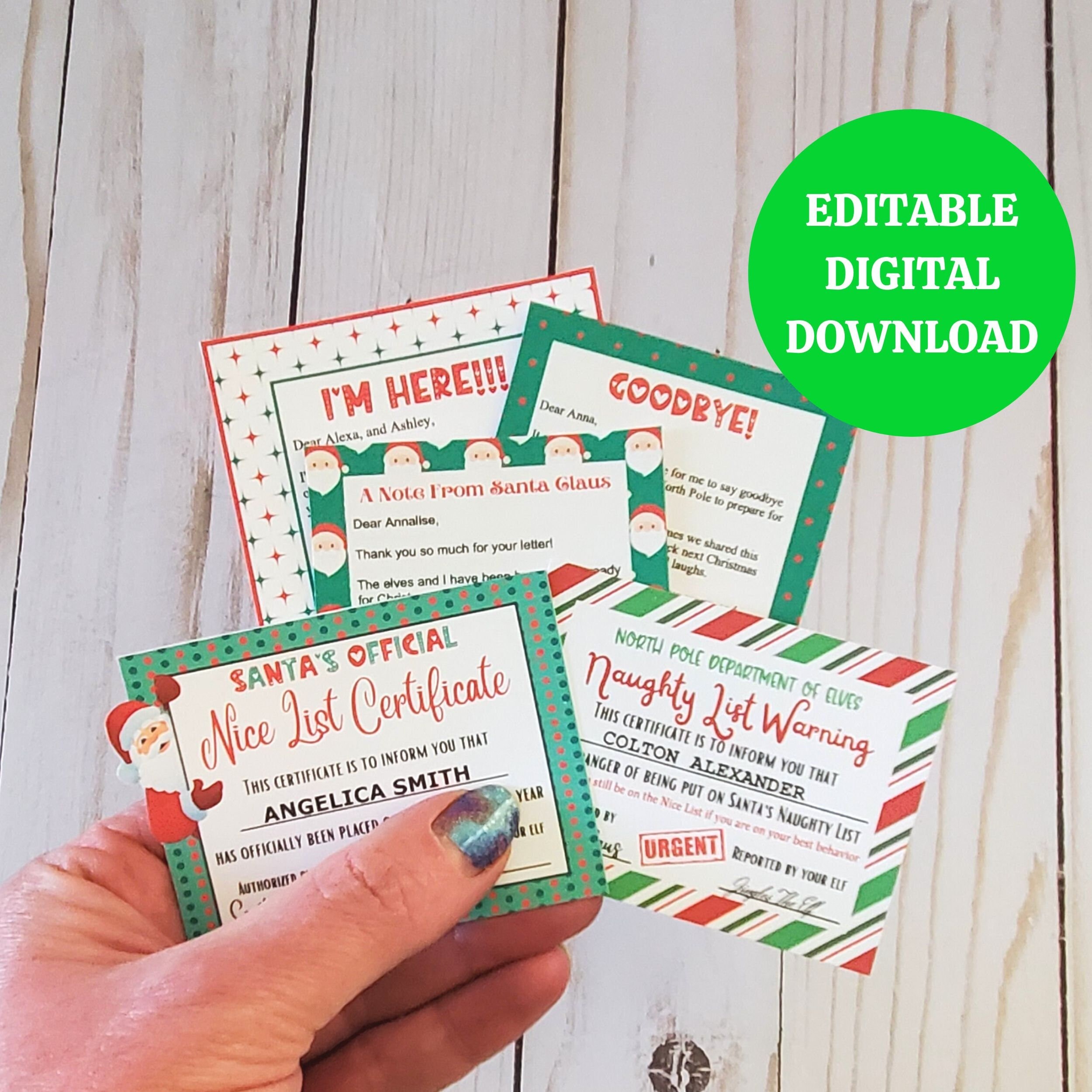 Editable Instant Download Mini Elf Letter Bundle Kit Mini Elf - Etsy