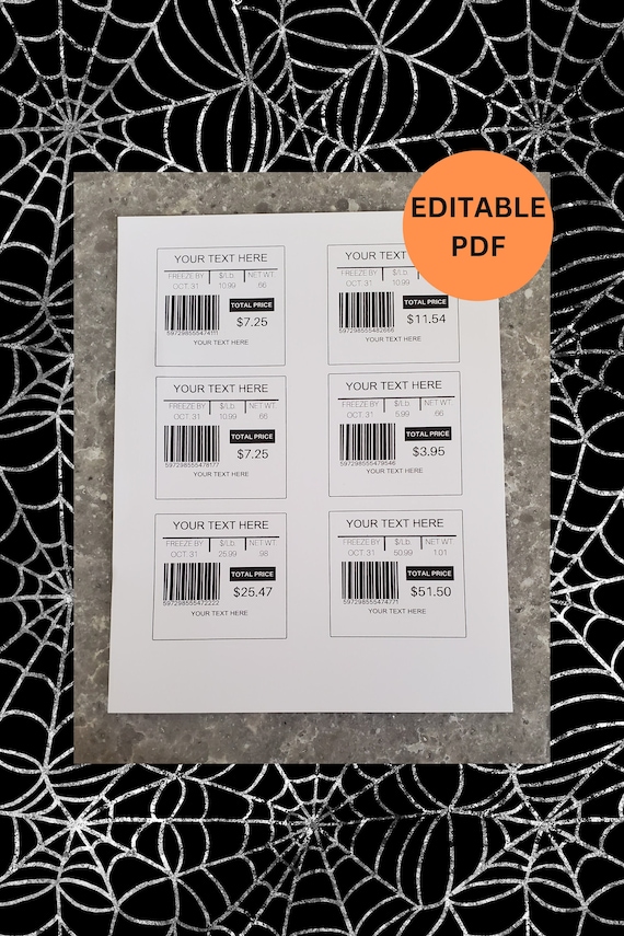 Editable Printable Fake Meat Labels Halloween Prank Funny - Etsy