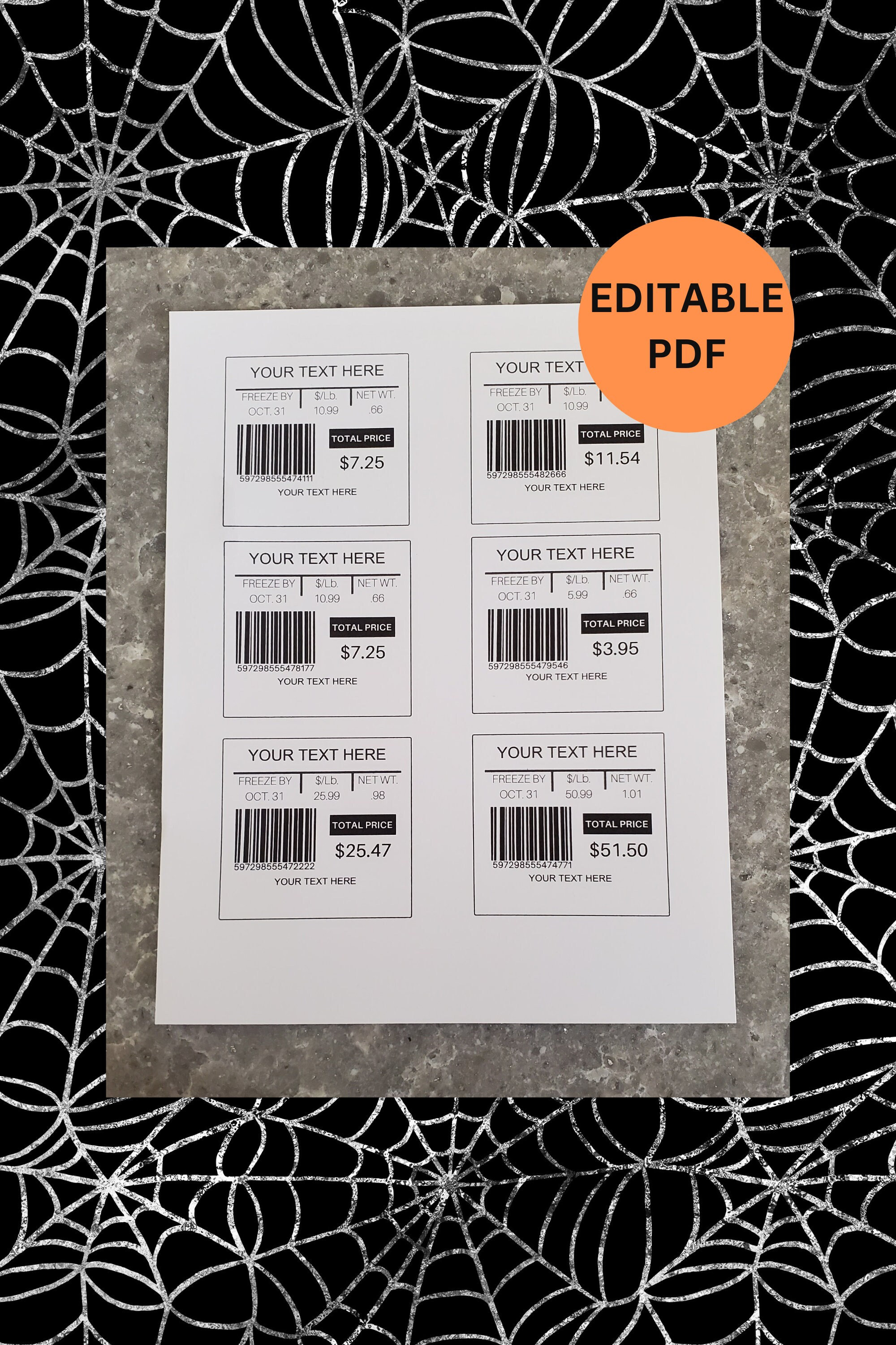 Editable Printable Fake Meat Labels Halloween Prank Funny - Etsy