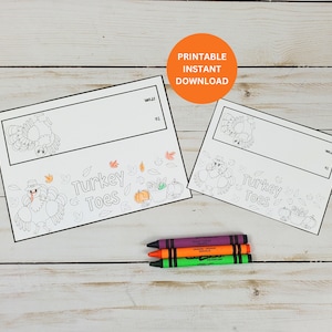 Printable Turkey Toes Bag Toppers, Happy Thanksgiving Coloring Pages ...