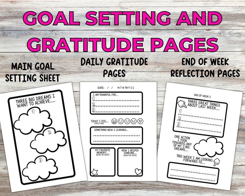Printable Gratitude Journal for Kids, Positive Affirmations Coloring ...