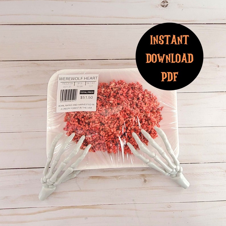 Printable Fake Meat Labels Halloween Prank Funny Fake Food - Etsy