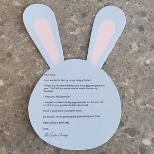 Editable Easter Bunny Note Instant Download, Personalized Letter From ...