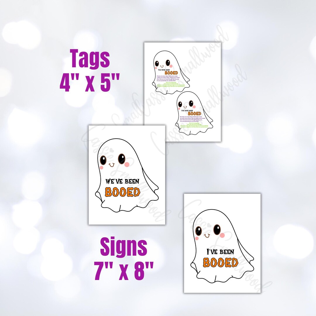 You've Been Booed Printables, Youve Been Booed Halloween Favor Tags, I ...