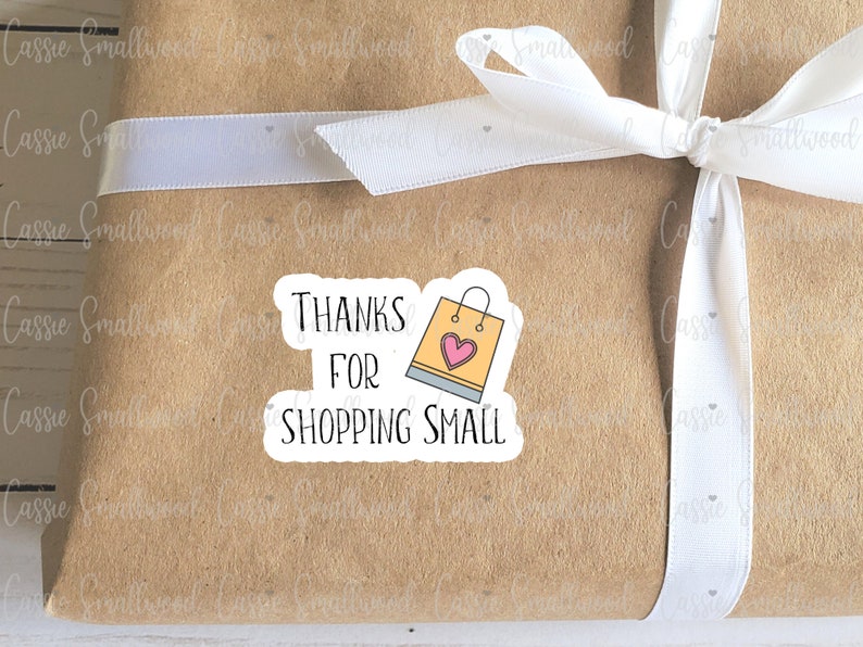 Printable Thank You for Shopping Small Stickers for Small Businesses ...