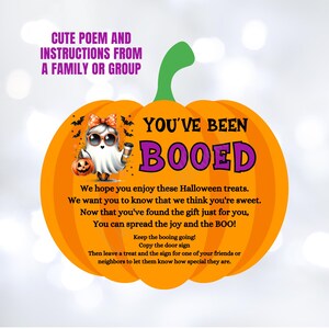 You've Been Booed Printables, Cute Ghost Youve Been Booed Halloween ...