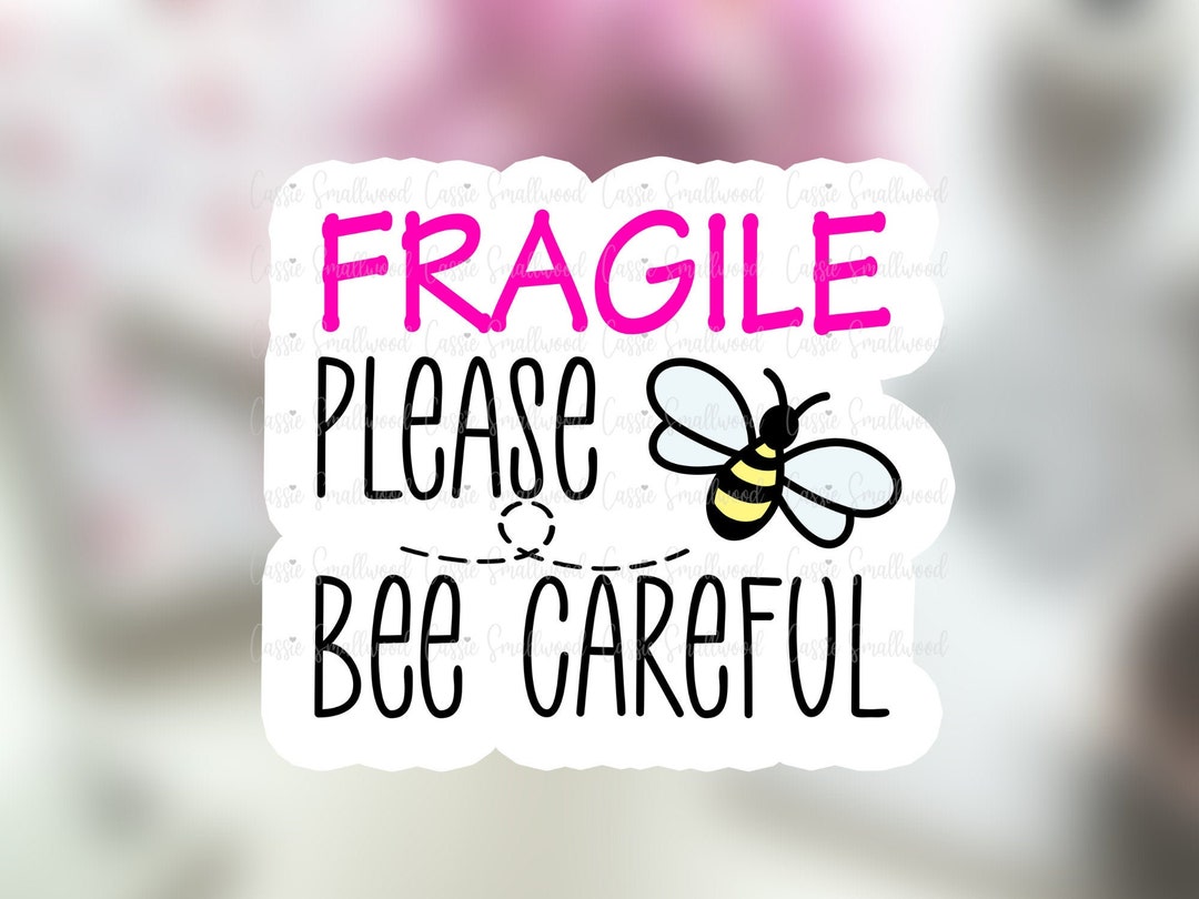 Pink Fragile Stickers for Shipping PNG, Printable Handle With Care ...