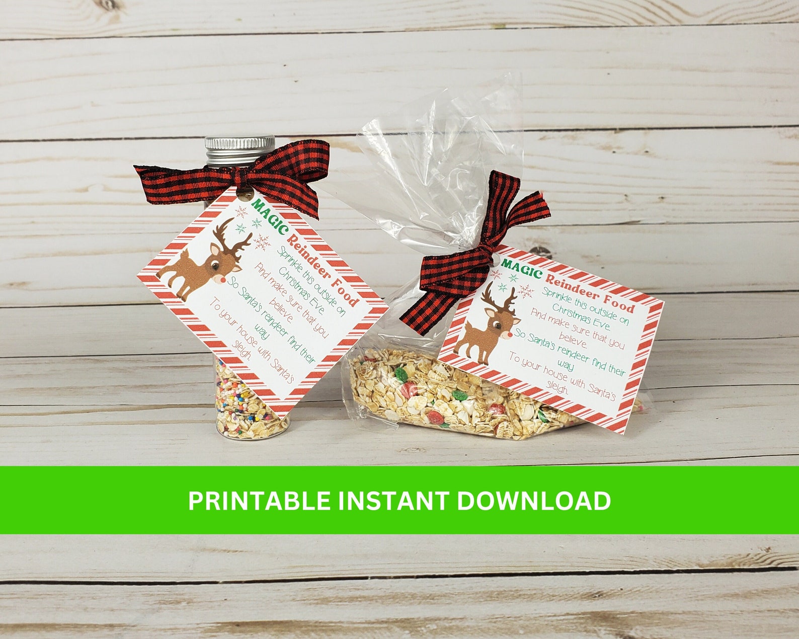 Printable Reindeer Food Tags, Instant Download Magic Reindeer Food Poem ...
