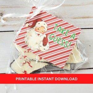 Printable Secret Santa Gift Tags for Work, Family Secret Santa Stickers ...