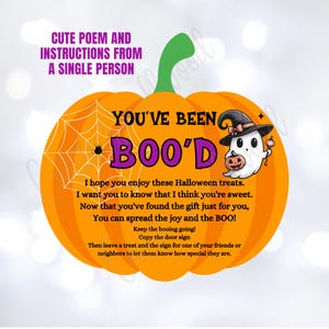 You've Been Boo'd Printables, Youve Been Booed Halloween Favor Tags, I ...