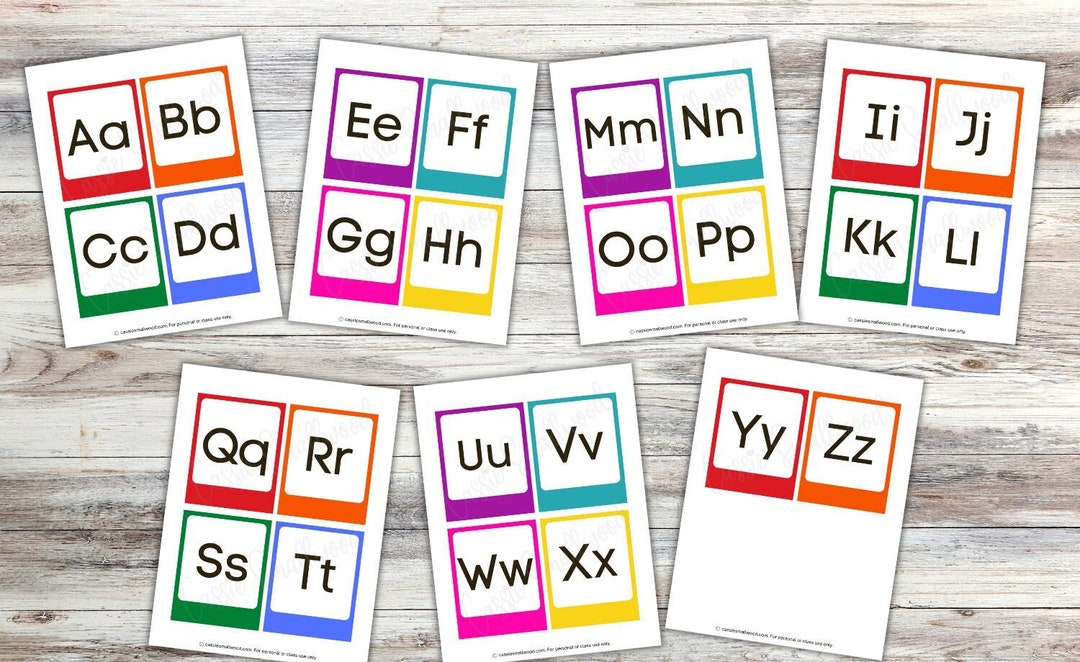 Printable ABC Flashcards, Alphabet Flash Cards, Preschool Flashcards, A ...