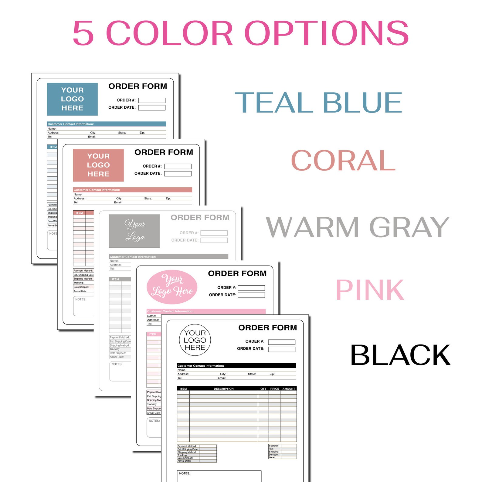 Order Form Book, Craft Order Form, Order Form Template, Printable Order ...