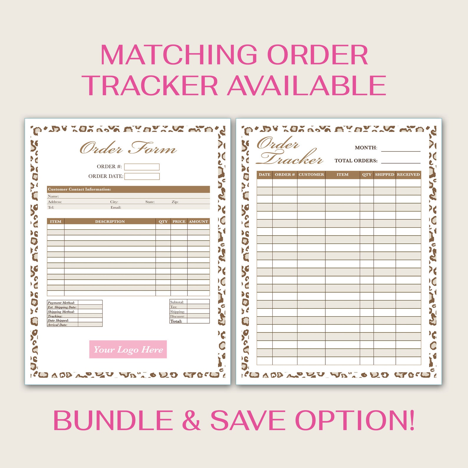 Order Form Book Order Status Order Form Template - Etsy