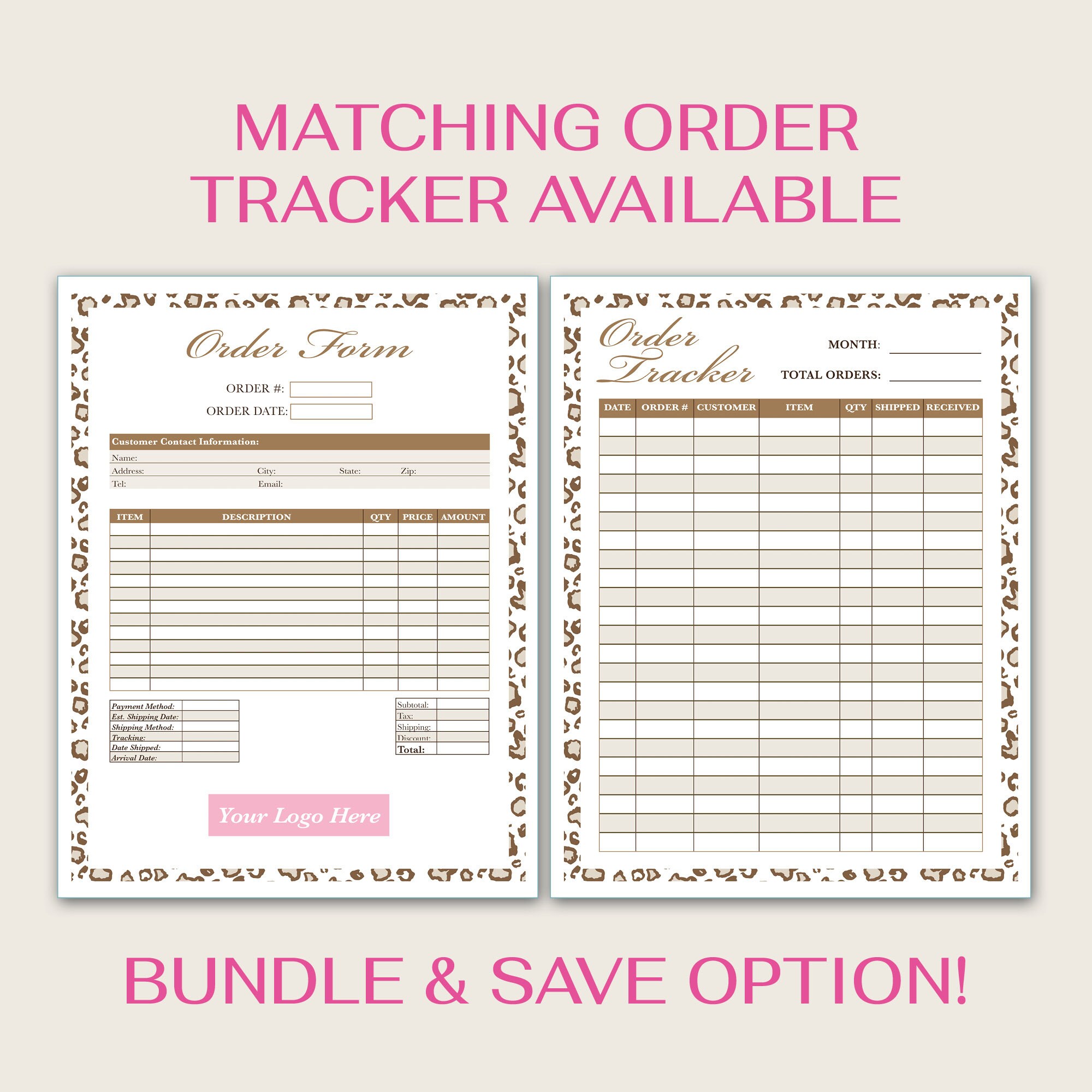 Order Form Book Order Status Order Form Template - Etsy