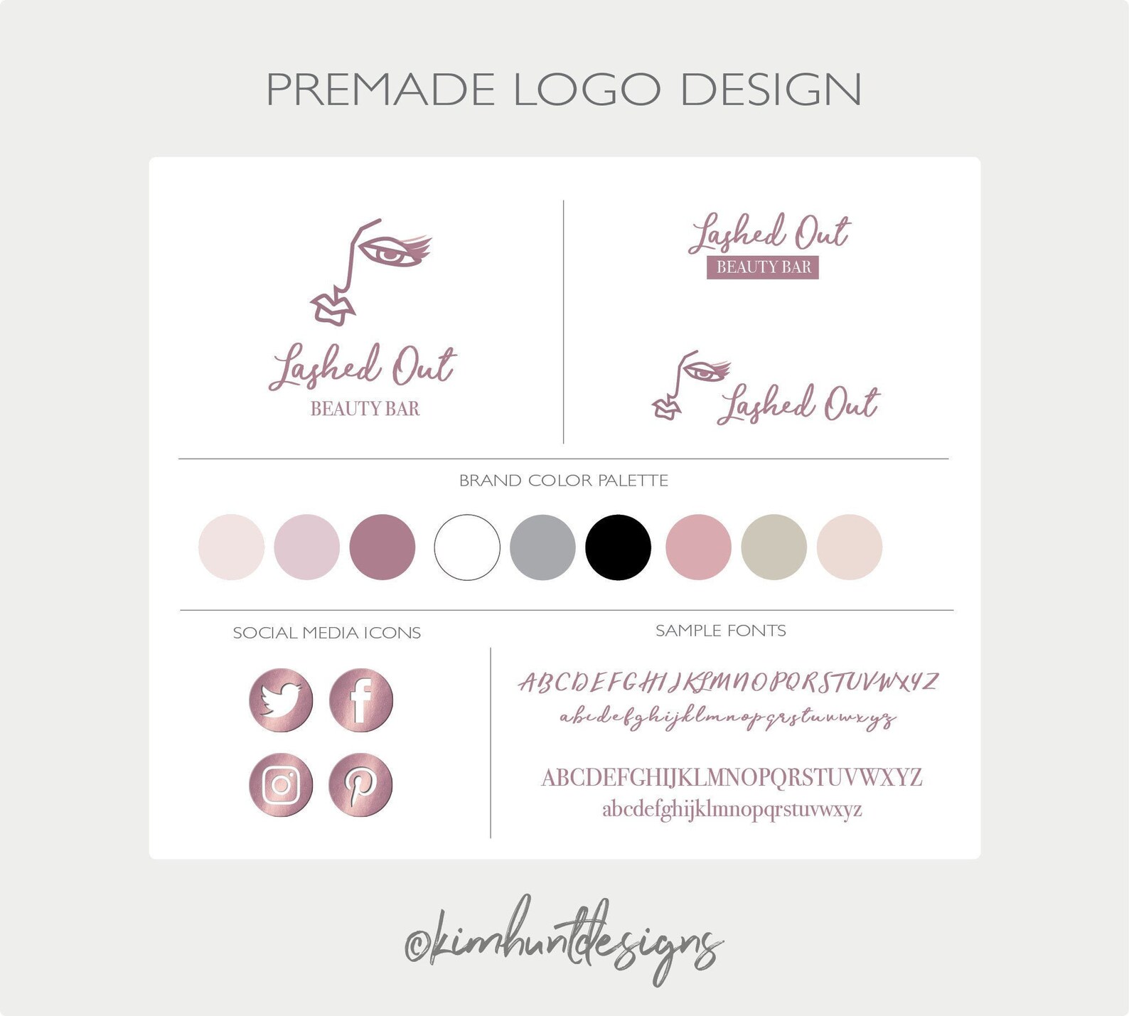 Lash Logo Design, Beauty Bar Logo Design, Eyelash Logo, Beauty Bar Logo ...
