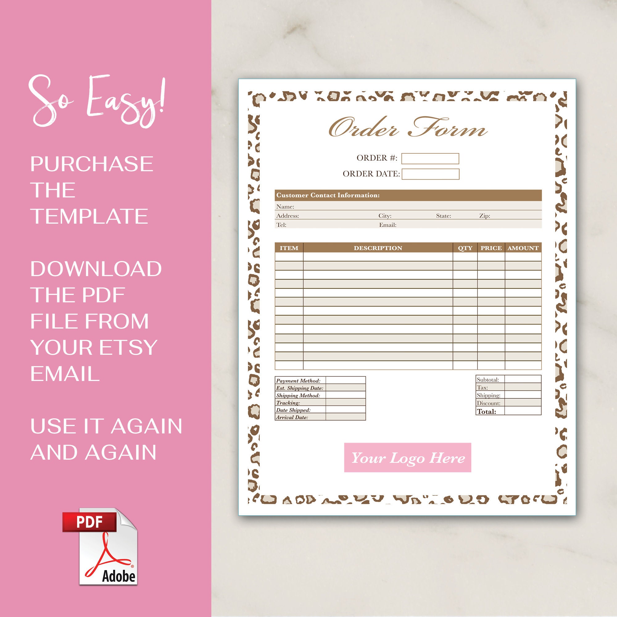 Order Form Book Order Status Order Form Template Printable Order Form ...