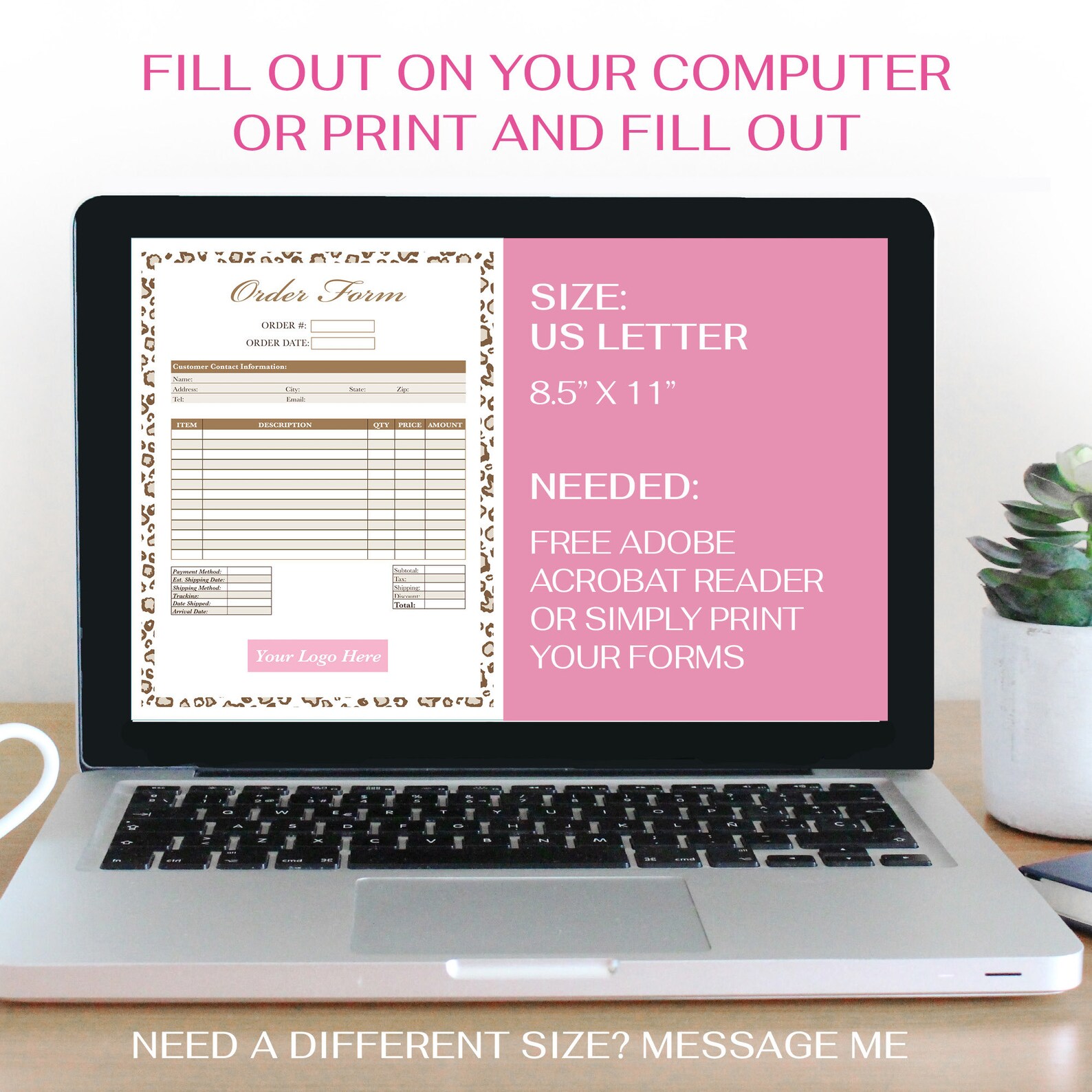 Order Form Book Order Status Order Form Template - Etsy