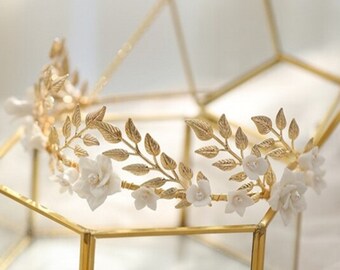 Gold Leaf Crown - Etsy