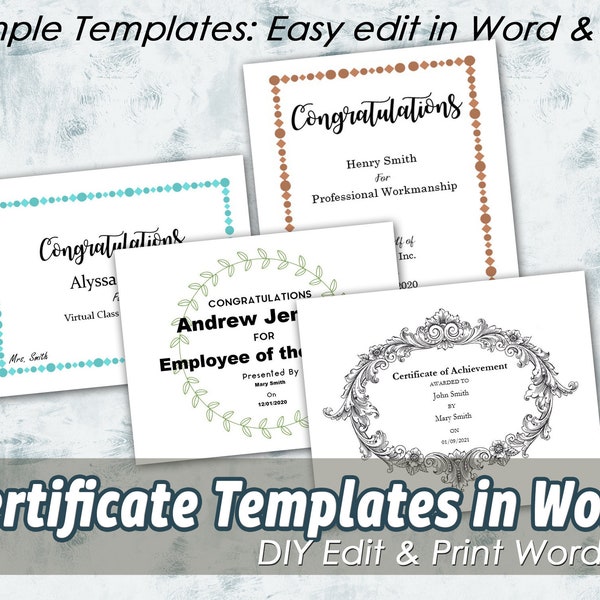 Make Your Own Certificate - Etsy