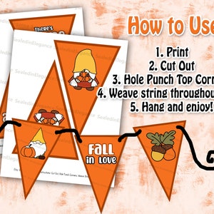 Printable Fall Bunting Flags, Instant Download, Thanksgiving Bunting ...