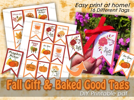 Fall Tags Fall Baked Good Tags and Labels Pumpkin Spice | Etsy