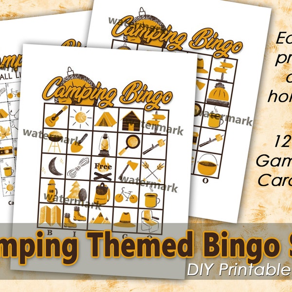 Camp Out Bingo Printable - Etsy