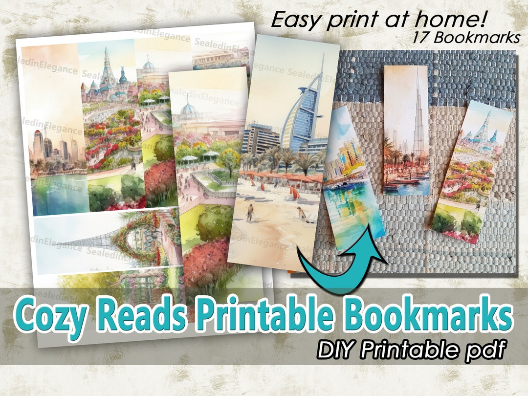Cozy Reads Printable Bookmarks, Vacation Read Bookmarks, Printable ...