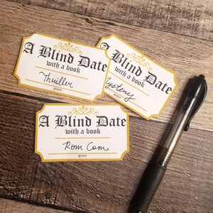 Blind Date With a Book Printable Set, Book Labels, Book Lovers Gift ...